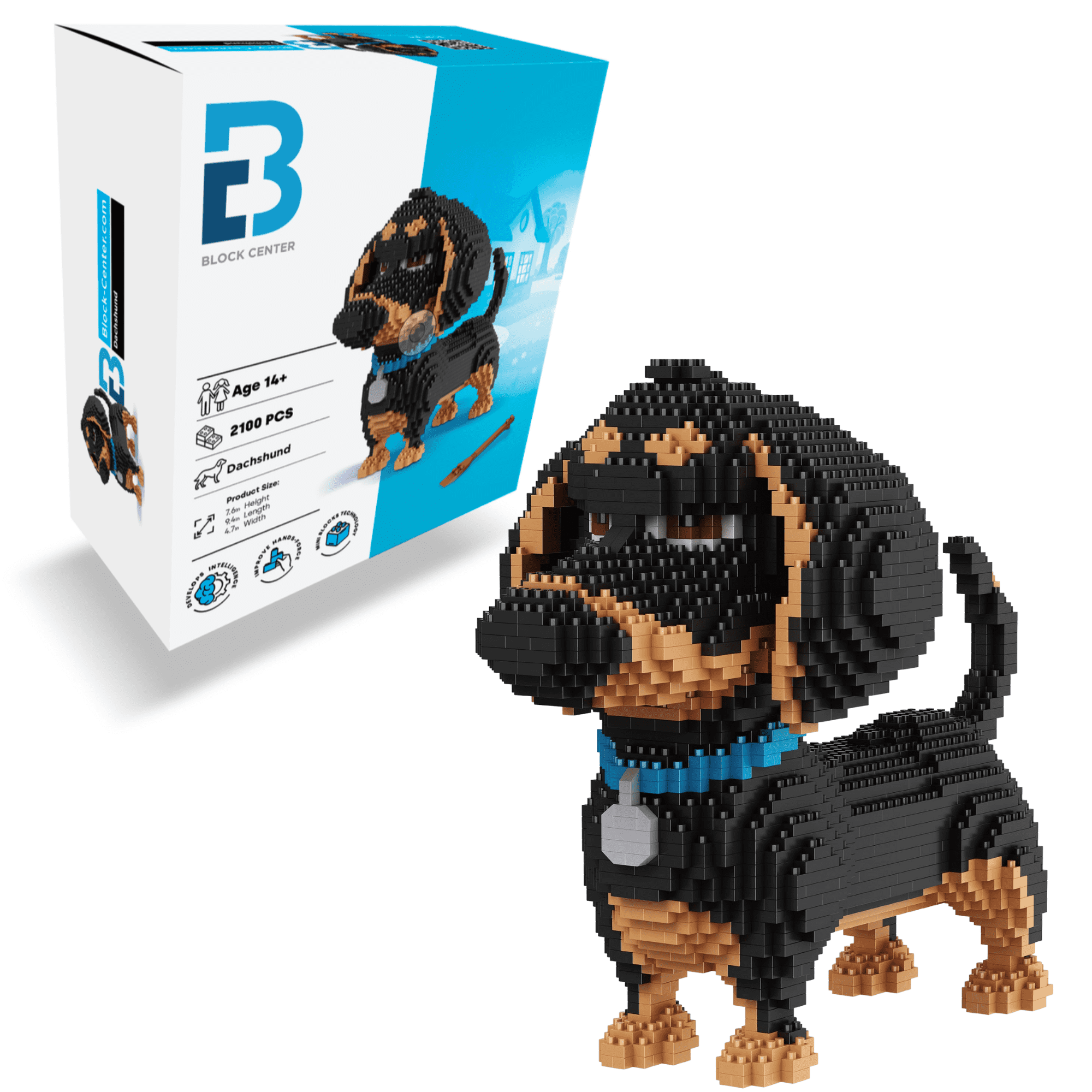 3D Puzzle Dachshund Dog Building Blocks – Block Center